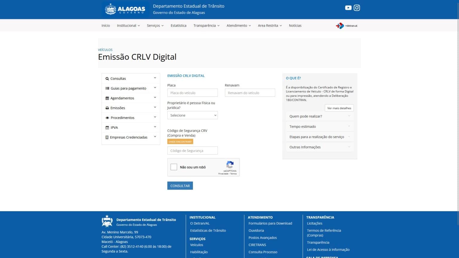 CRLV Digital: Detran AL documento veicular de forma eletrônica
