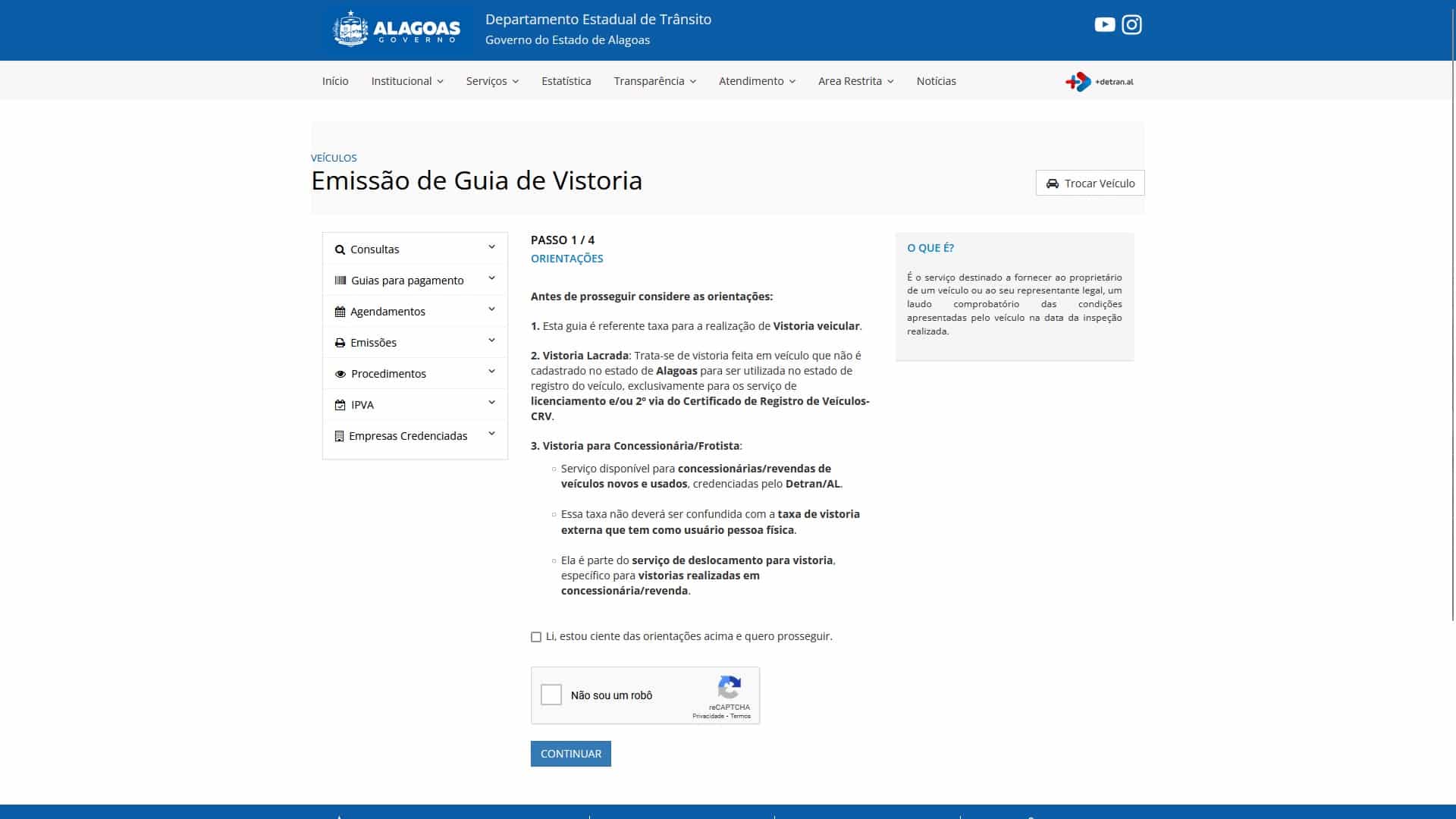 Emissão de guia de vistoria no Detran AL: procedimento essencial para ...